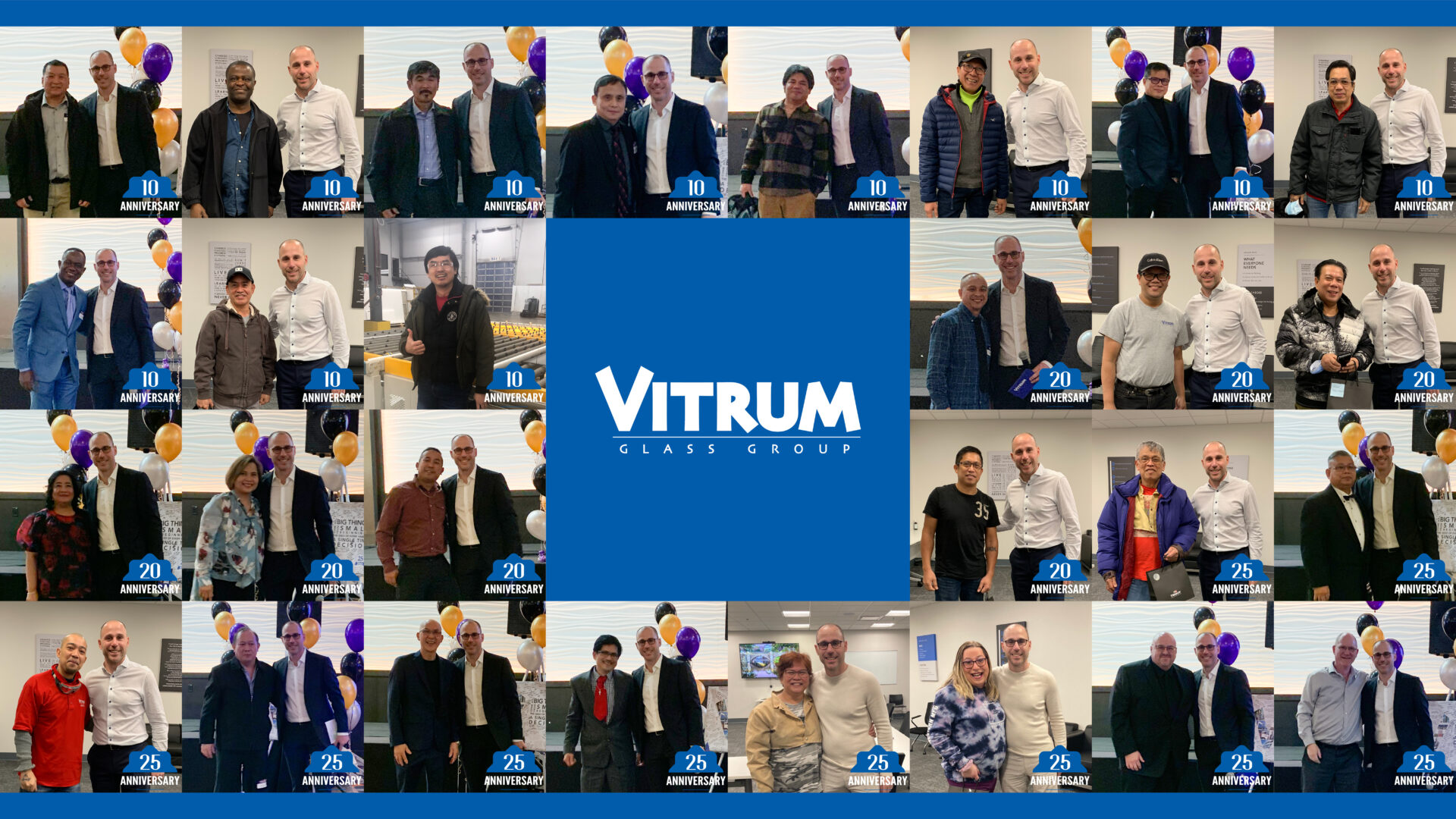 10, 20, 25 Year Awardees | VITRUM™ Glass Group